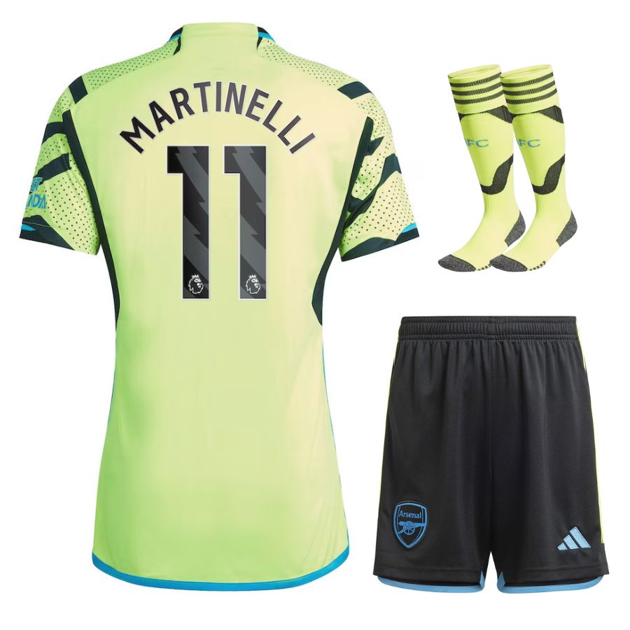 Arsenal 2023 2024 Martinelli Away Kids Kit Shirt | Foot Soccer Pro